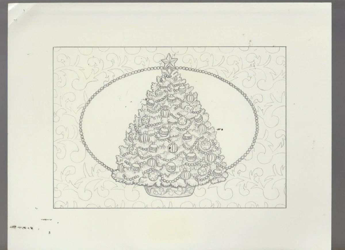 Christmas Tree Pencil Drawings