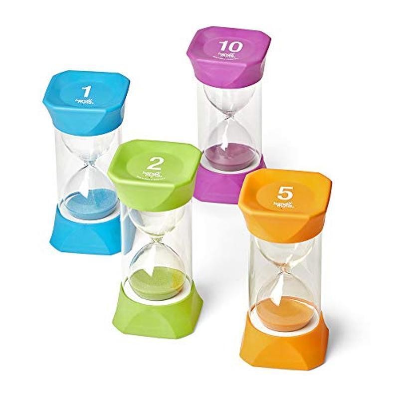 Visual Sand Timers Set W/ Soft Rubber Caps Kids Classroom Management Set of 4) | eBay