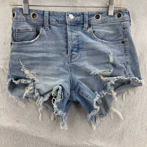 Altar'd State Shorts Womens 27 High Rise Mom Denim Cut Off Raw Hem | eBay