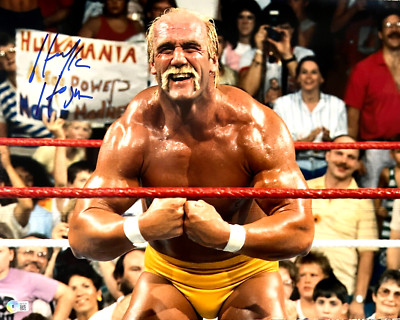 Hulk Hogan Signed 16x20 Photo Big Biceps WWE WCW WWF BAS Beckett ...