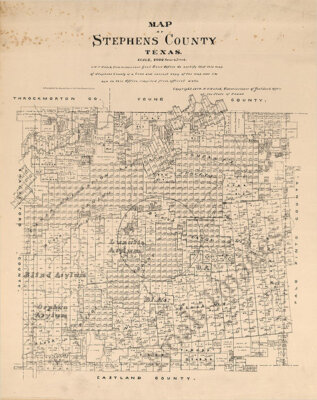 Land Lot Map of Stephens County Texas 16x20 | eBay