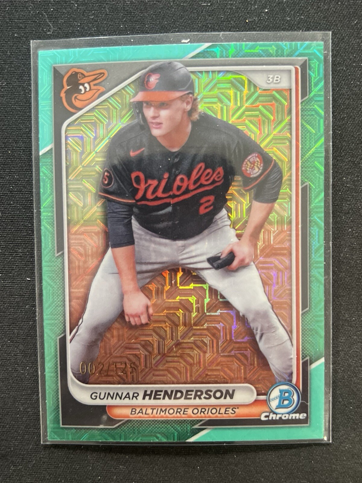 Gunnar Henderson 2024 Bowman Chrome Mojo Aqua Refractor 2/125 Orioles (eBay 1/1) | eBay