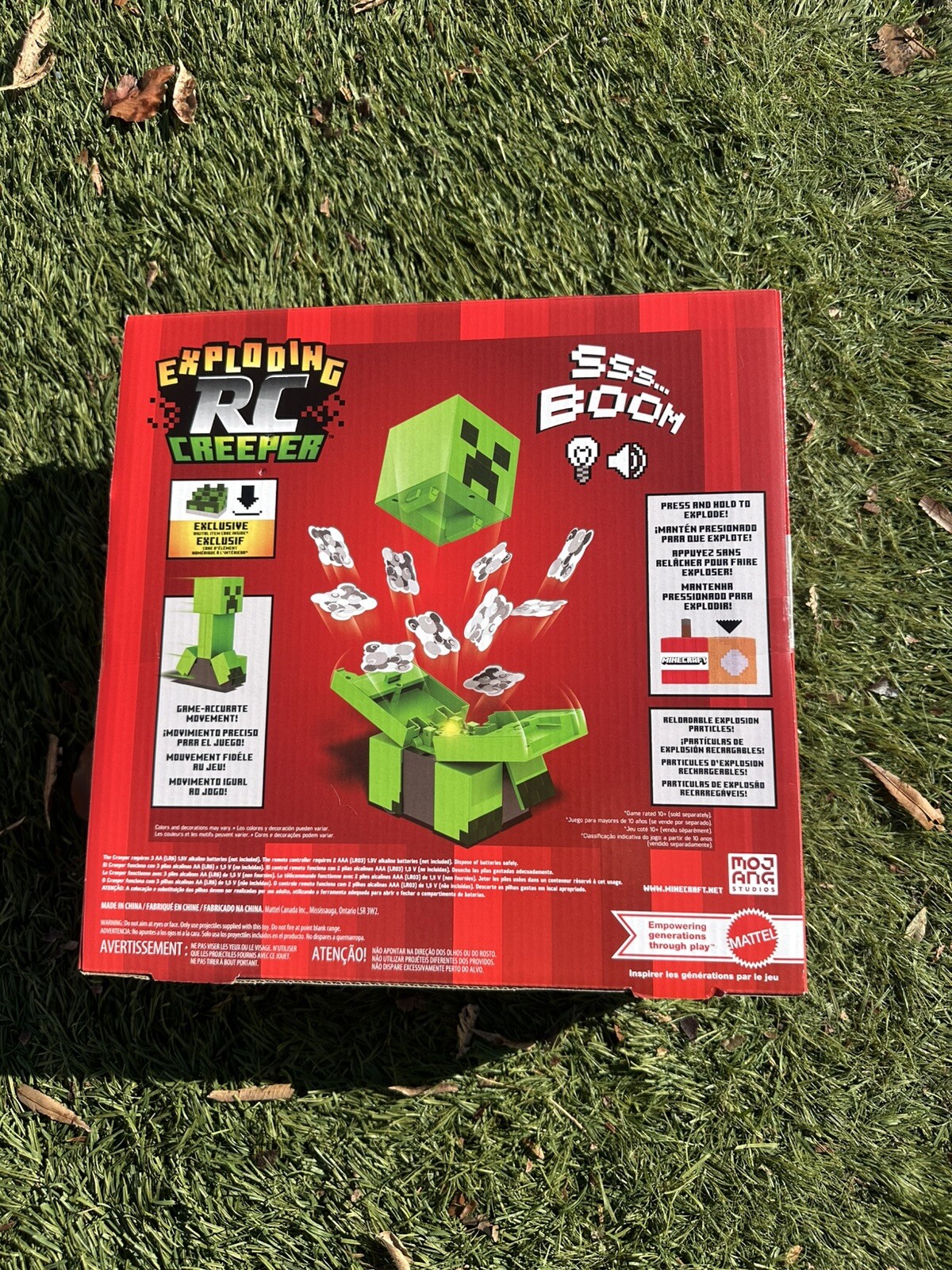 Minecraft Exploding RC Creeper Car Lights & Sounds with DLC Code Mattel ...