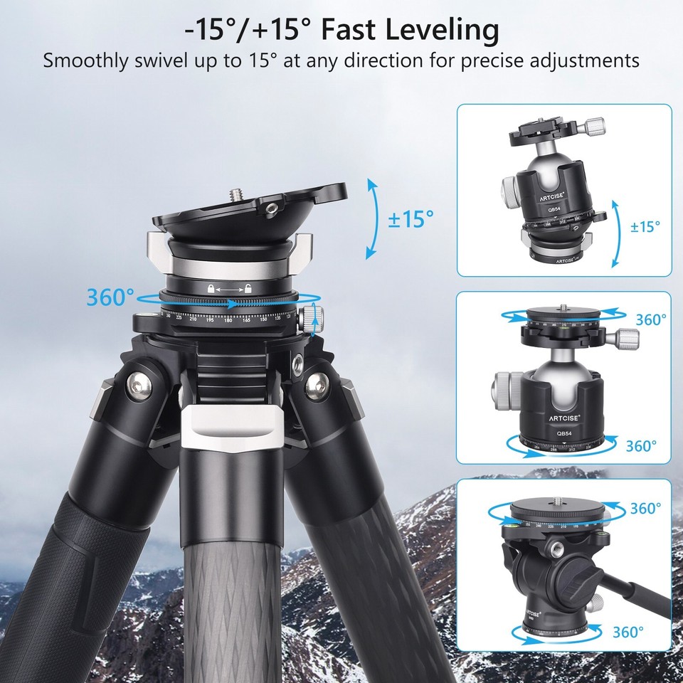 Tripod Leveling Base Camera Leveler Adjusting Plate 360° Panoramic Pan ...