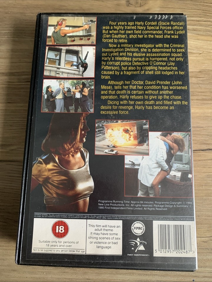 Excessive Force 2 VHS Video Big Box Timecode Sample Dealer Rental Tape ...