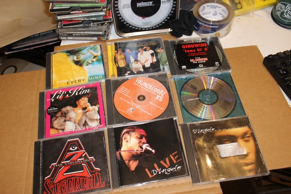 Lot of 74 hip hop/dance CD singles most promos w/art Moby Rakim ...