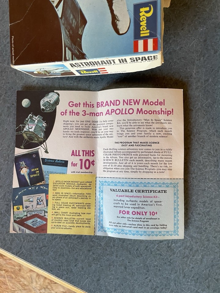 American Astronaut Revell Model Kit 1967 Vintage, Unbuilt Spacecraft | eBay