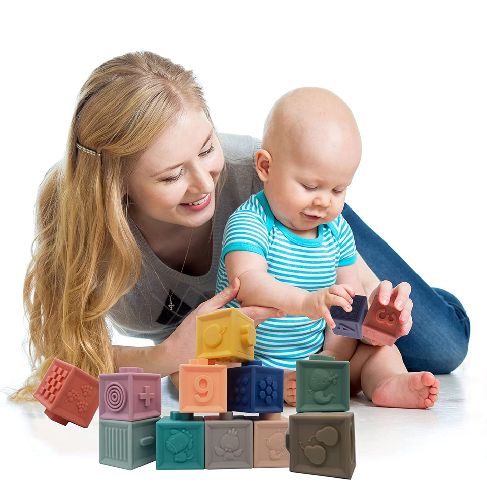 Baby Blocks Soft Building Blocks Baby Teething Toys Teethers ...