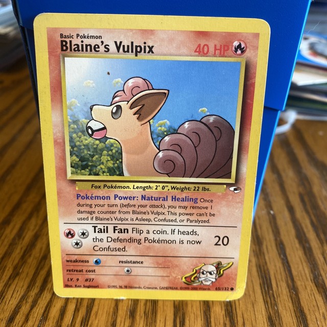 Pokémon TCG Blaine's Vulpix Gym Heroes 65/132 Regular 1st Edition ...