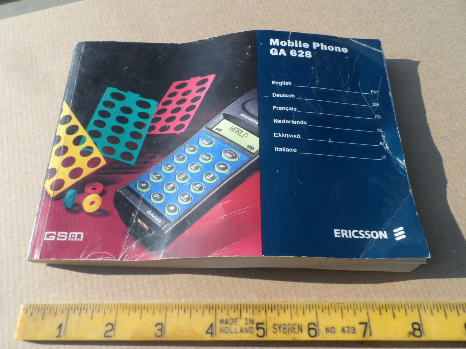 Vintage ERICSSON GA 628 Mobile Phone Manual Old GSM Mobile Phone 1998 ...