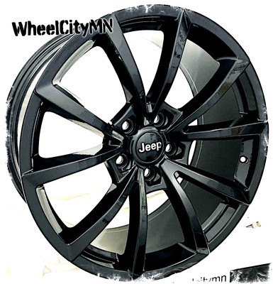 20 x9" gloss black Jeep Grand Cherokee SRT OE Track Hawk replica rims ...