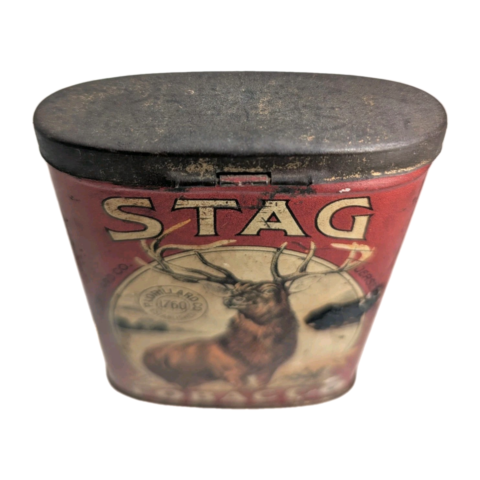 Vintage Advertising Stag Tobacco Small Oval Pocket Tin 661-Q – Empty | eBay