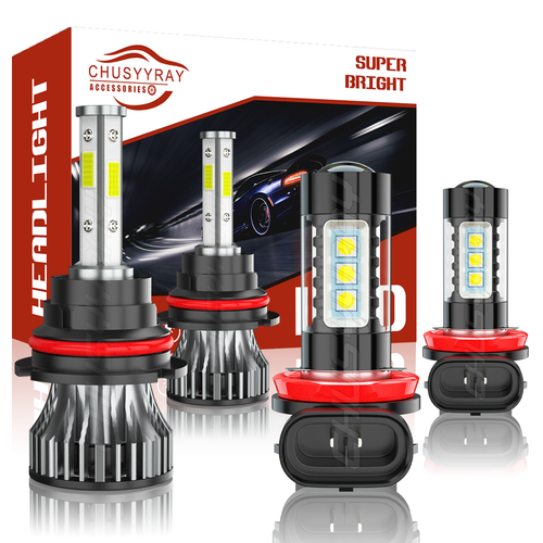 For Nissan Versa Note 2014-2019 4x LED Headlight Fog Light Bulbs Combo ...