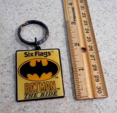 Batman Six Flags Theme Parks The Ride Keychain 1994 metal | eBay