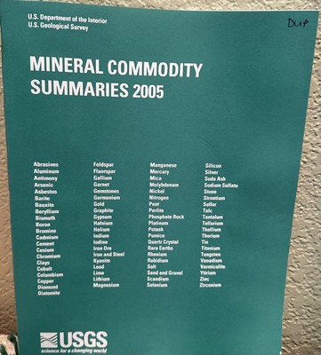 Usgs / Mineral Commodity Summaries 2005 1st Edition | eBay