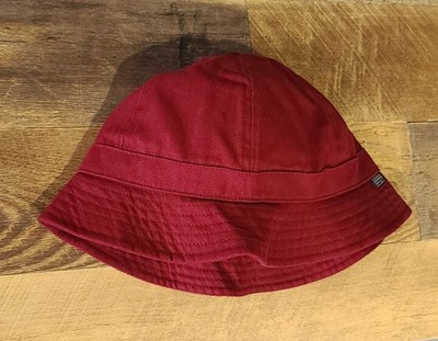 NEW Size L / XL Converse Cotton Maroon Red Bell Bucket Hat Cap Adult ...