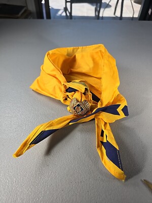 Vintage Tiger Cub Boy Scout Kerchief Scarf Bandana With Bolo Slide Tie ...