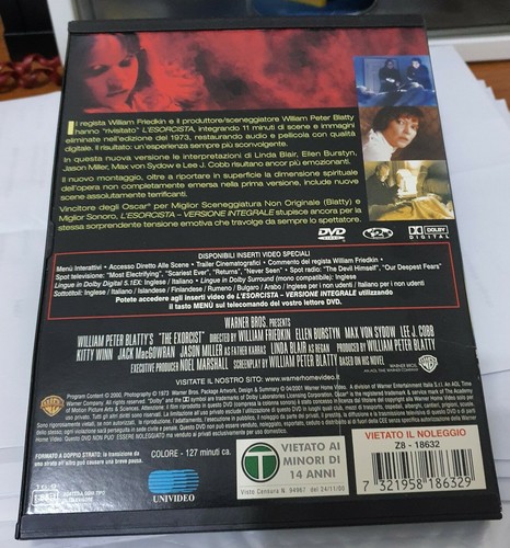 L' ESORCISTA (Versione Integrale) Snapper Case DVD NUOVO RARO!! FUORI ...