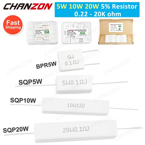 10Pcs 5W 10W 20W Watt 5% Ceramic Cement Wirewound Resistance Resistor 47ohm Ohm | eBay UK