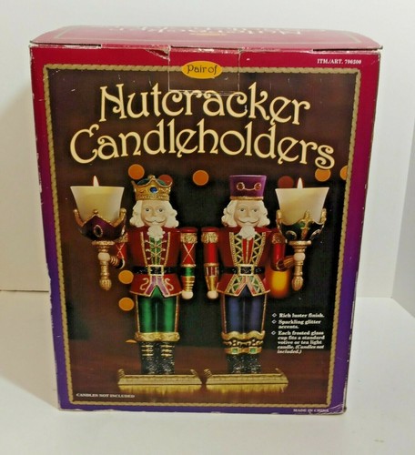 new-costco-pair-12-nutcracker-candle-holders-christmas-set-in-box