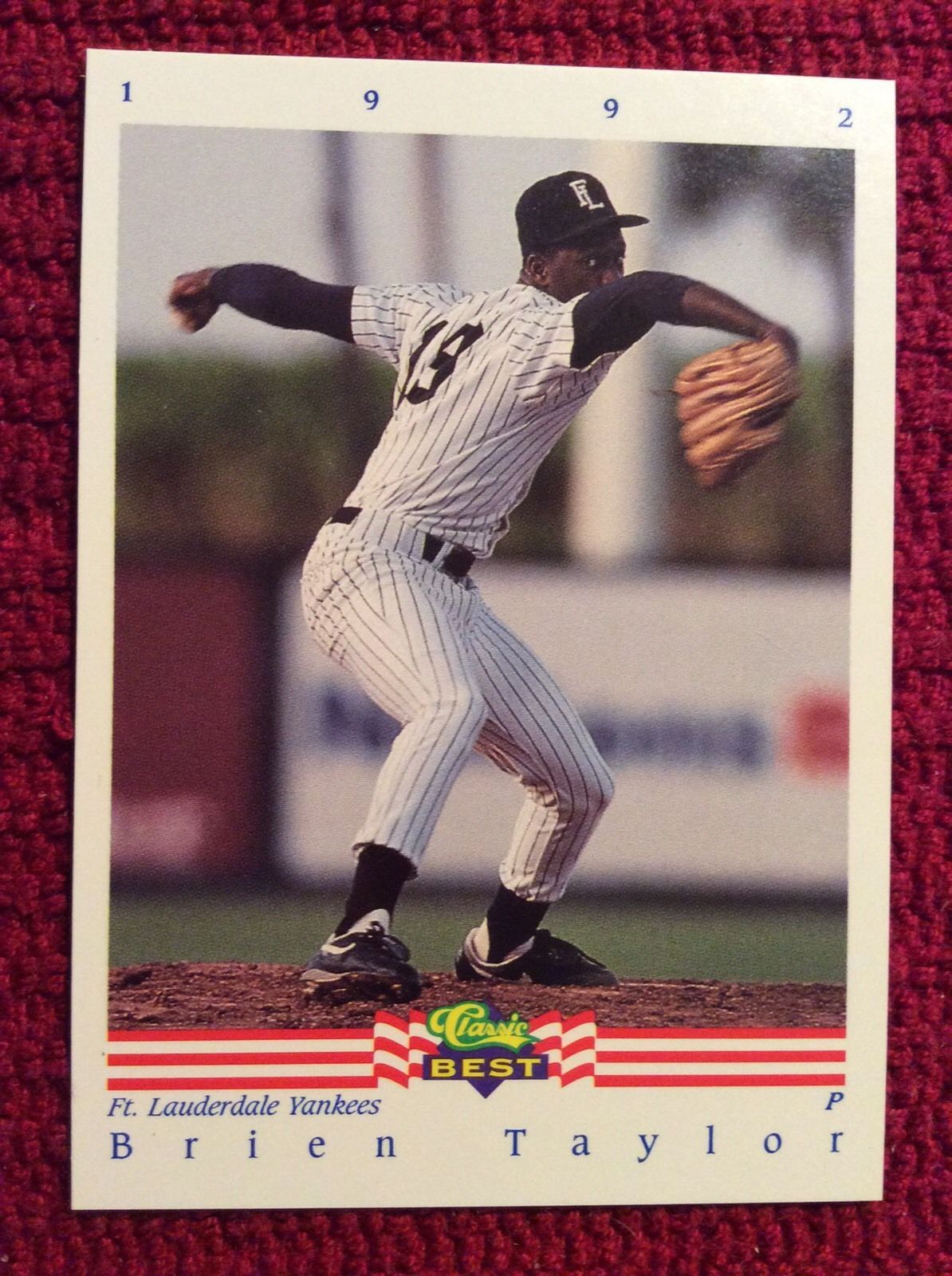 1992 Classic Best PR2 Promotional Card Brien Taylor Ft. Lauderdale ...