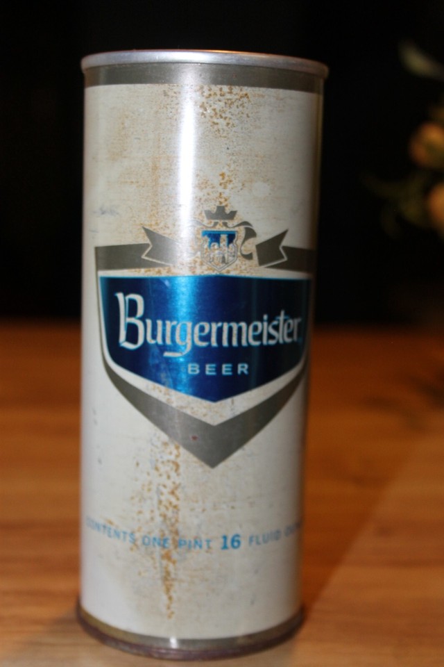 1968 Burgermeister 16oz Wide Seam Beer Can-Burgermeister Brewing-San ...