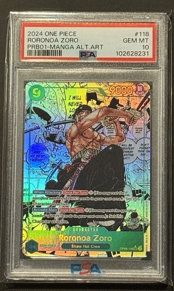 Roronoa Zoro (Manga) - Premium Booster -The Best- (PRB-01) PSA 10 | eBay