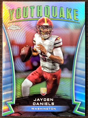 2024 JAYDEN DANIELS Topps Chrome Youthquake SP Rookie RC REFRACTOR #Y-3 | eBay