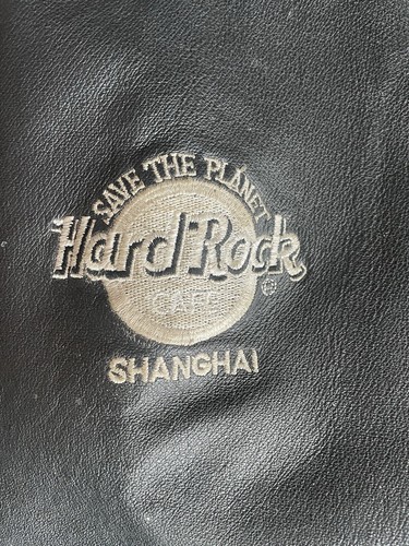 Vintage HARD ROCK CAFE Shanghai Bomber Black Leather Jacket Size Large ...