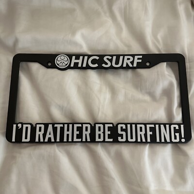 Hawaiian Island Creations HIC I'D RATHER BE SURFING plastic license ...