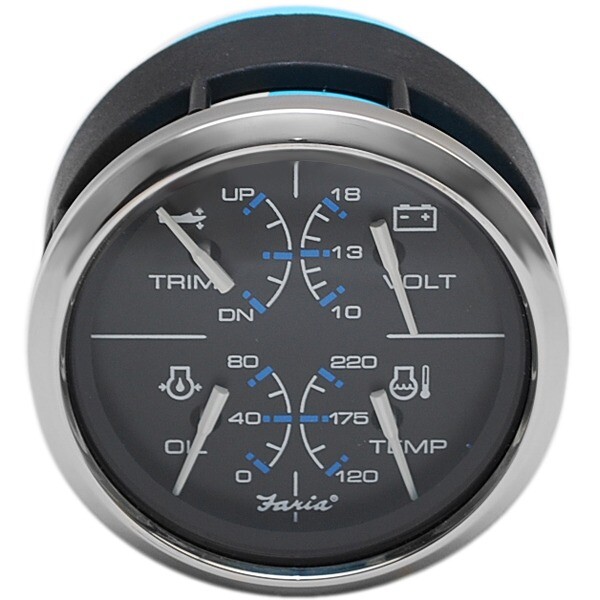Faria Boat Multi-Funtion Gauge GF0077B | OMC Chesapeake SS 3 1/4 Inch ...