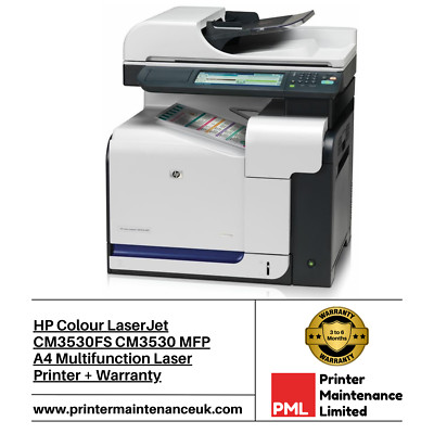HP Colour LaserJet CM3530FS CM3530 MFP A4 Multifunction Laser Printer ...