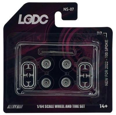 LODC Series 2 10mm 100 Spoke Wheels NS-02 7/7 Chrome Rim with Chrome ...