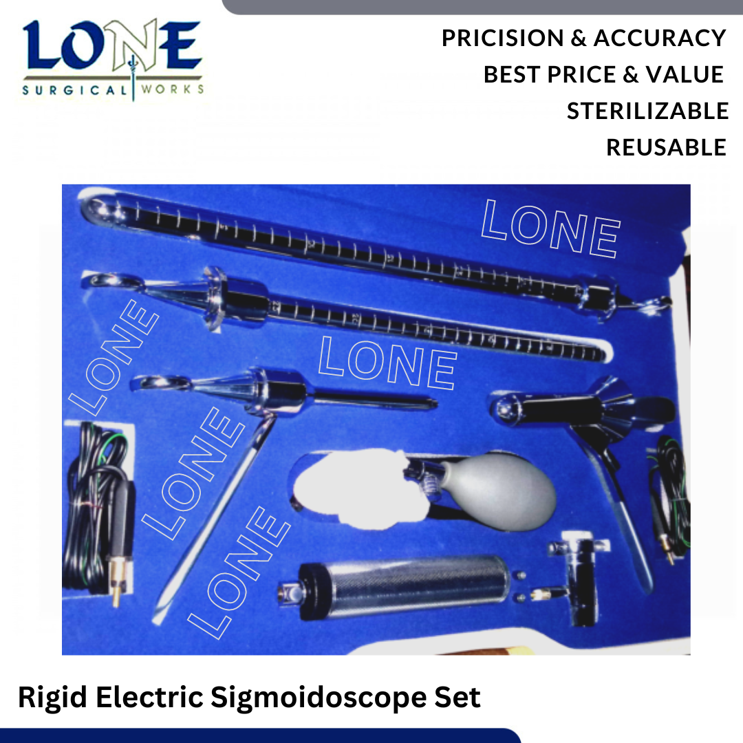 OR Grade Electric Sigmoidoscope Set Rigid Proctoscope Rectal Exam SS ...