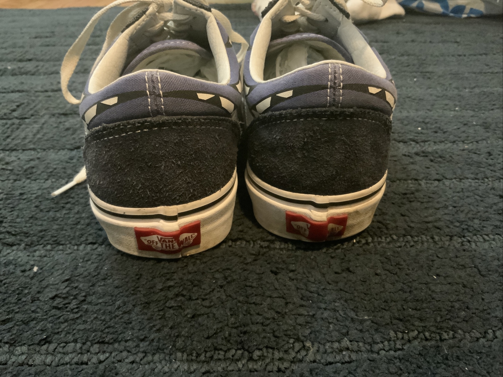 VANS Checkerboard Flame Blue Low Cut Sneakers Blue 50… - Gem