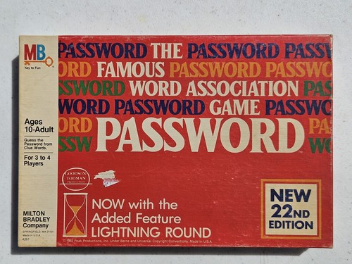 Password game 22nd Edition USED complete Milton Bradley Company | eBay