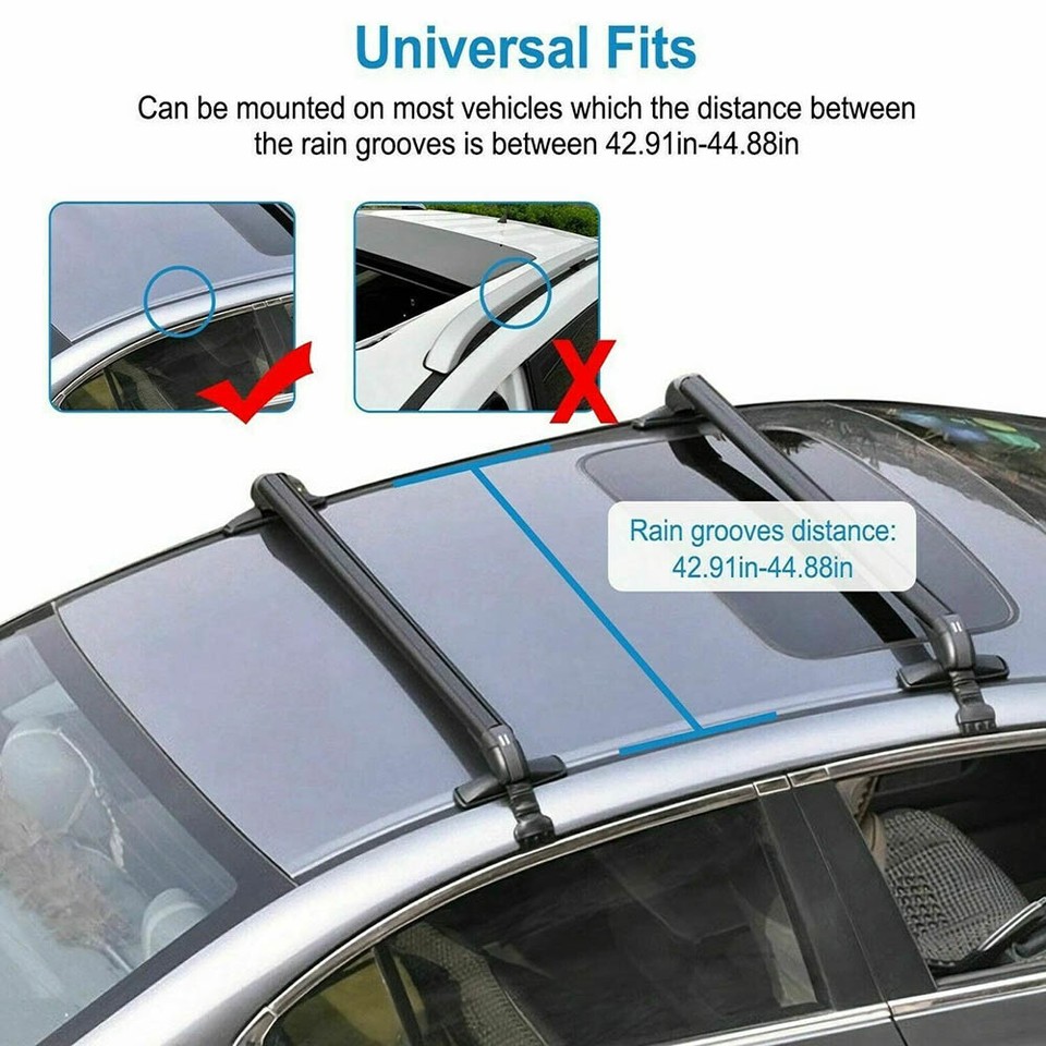 For Hyundai Veloster Accent Car Top Roof Rack Cross Bar 43.3" W/ Lock ...