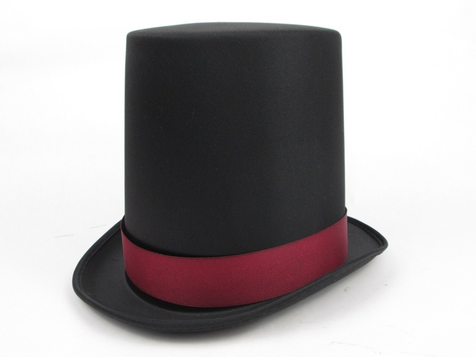 8" BLACK LINCOLN GENTLEMAN VICTORIAN RINGMASTER DICKENS COSTUME TALL ...