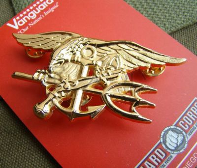 US NAVY SEAL EAGLE ANCHOR TRIDENT METAL BADGE UNIFORM INSIGNIA GOLD | eBay