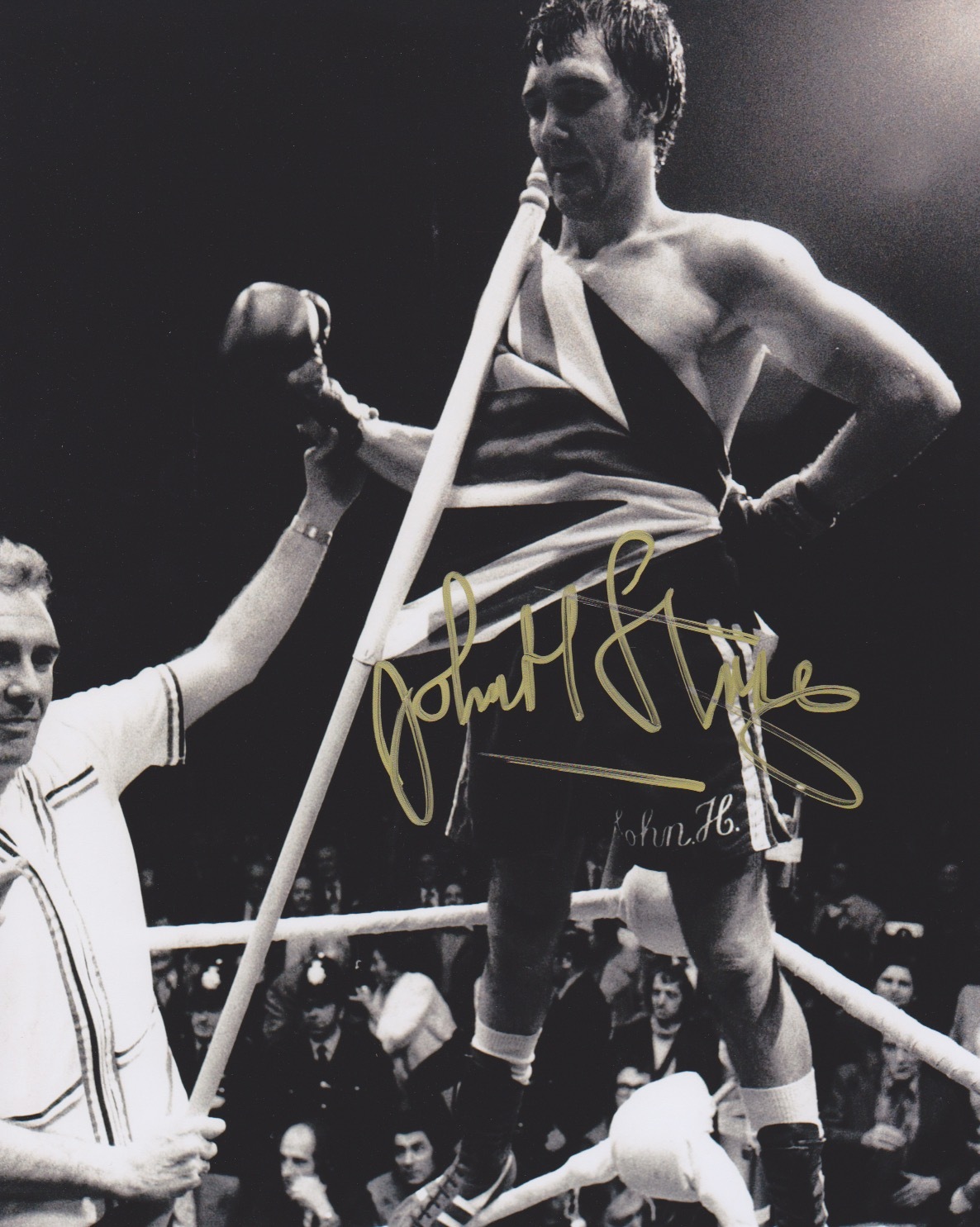 JOHN H. STRACEY Signed Autograph Auto 8x10 Boxing Champion Picture ...