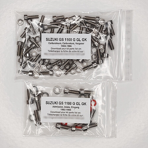 SUZUKI GS 1100 G GL GK 1982-1986 full engine stainless allen screw kit ...