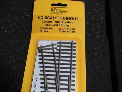 Micro- Engineering #14-818 HO LADDER TRACK SYSTEM TURNOUT LH #5e Code ...