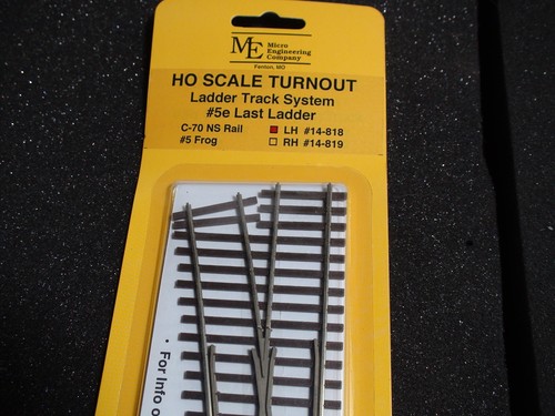 Micro- Engineering #14-818 HO LADDER TRACK SYSTEM TURNOUT LH #5e Code ...