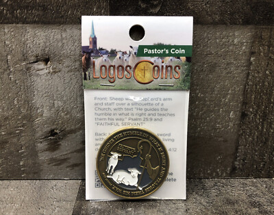 Pastor Appreciation Antique Gold Plated Religious Prayer Token Coin ...