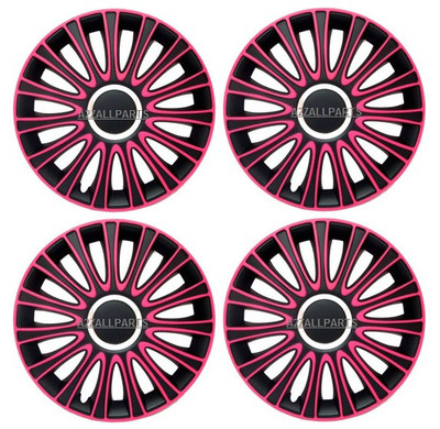 FOR CAR VAN NEW NICE STYLE UNIVERSAL16 INCH TYRE WHEEL TRIMS SET PINK ...