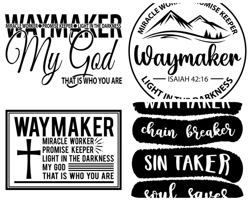 WAYMAKER SVG, Christian SVG Bundle, Scripture Bundle SVG, Bible Verse SVG | eBay