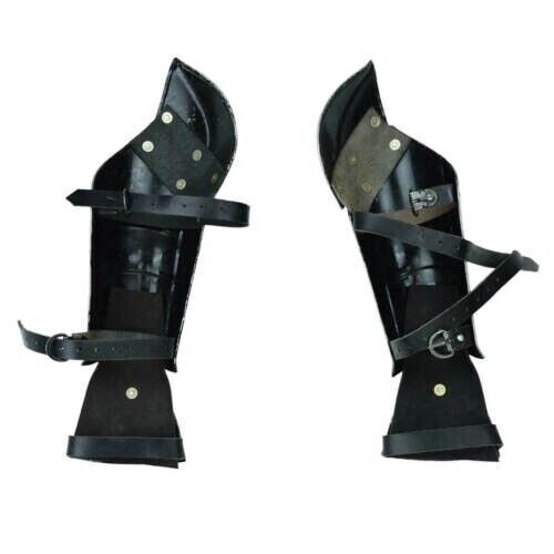Medieval Kings Guard Steel Larp Pair Of Bracers Hand and Elbow Armor ...