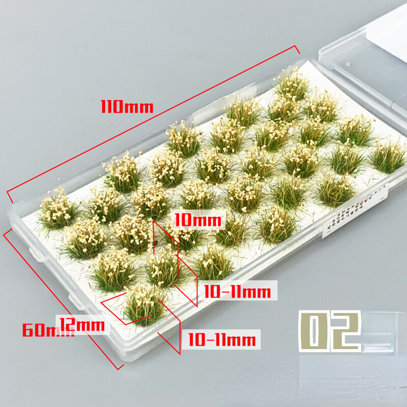 HO/O 1:87 Scale kit Dollhouse Miniature Model Railway Flower Tufts ...