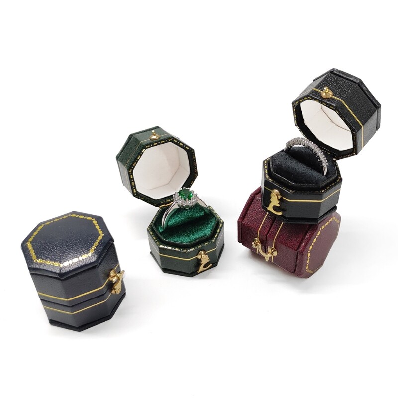 Vintage Equal Octagon Storage Box Geometric Jewelry Display Organizer ...