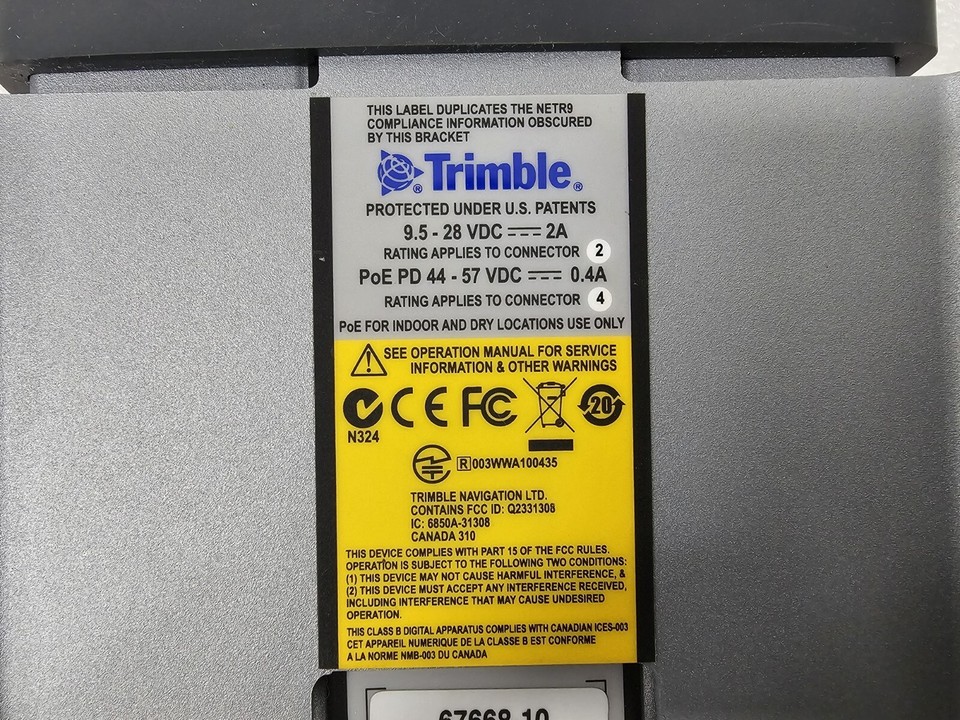 TRIMBLE 67668-10 Netr9 GNSS Reference Receiver /w Cables | eBay
